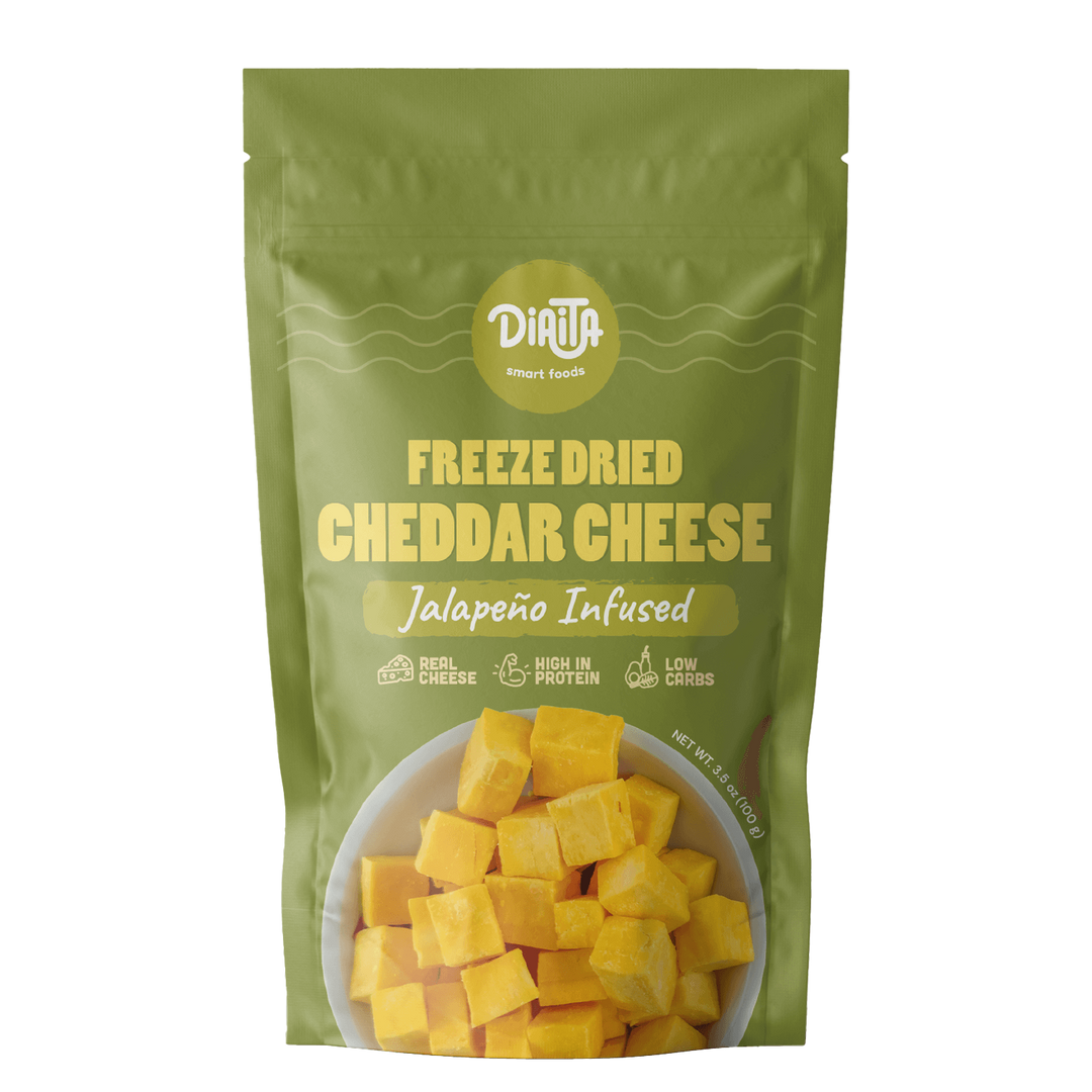 Freeze-dried Cheddar Cheese Jalapeño Infused – Diaita Foods