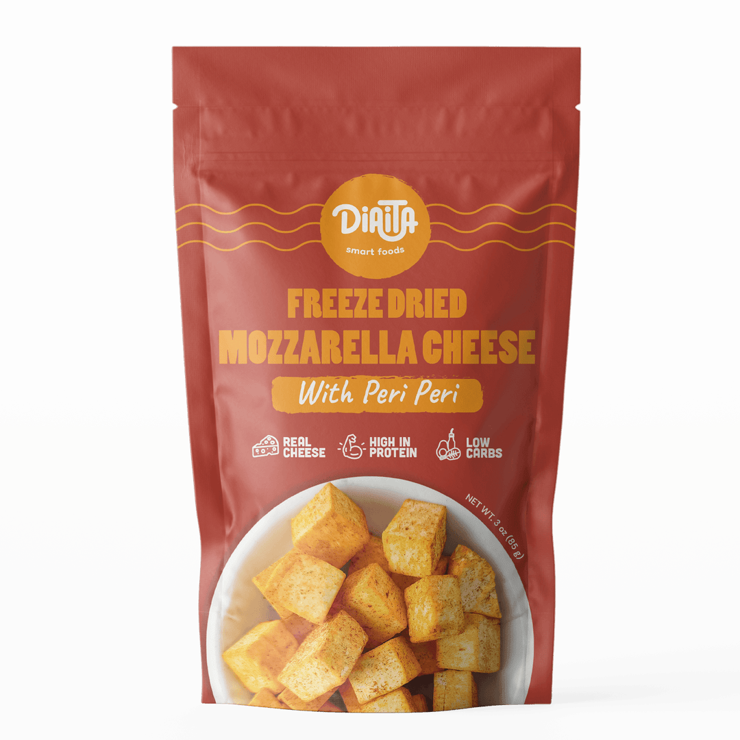 Freeze Dried Mozzarella Cheese With Peri Peri – Diaita Foods